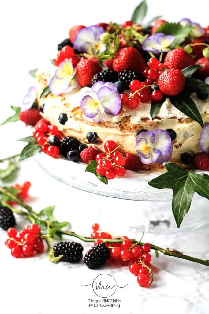 Un gâteau aux fruits rouges - Quatre Saisons Au Jardin