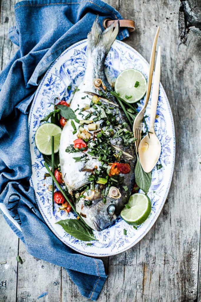 Dorade royale rôtie au four - Quatre Saisons Au Jardin