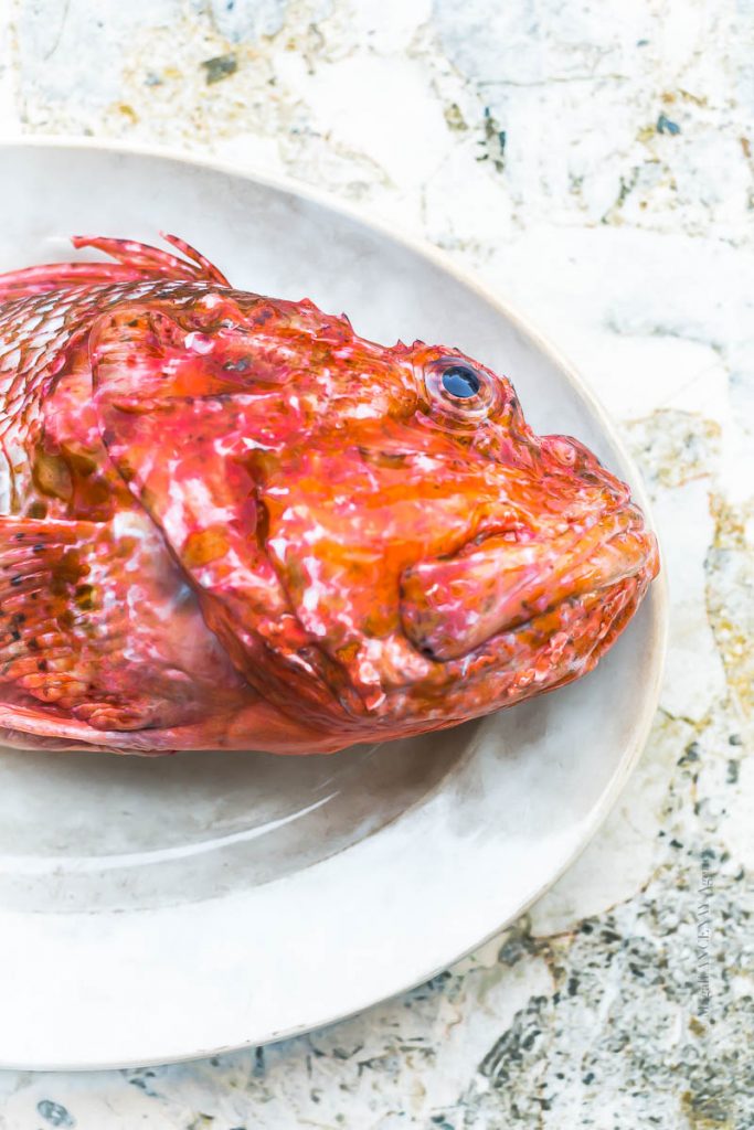 Chapon farci à la soupe de poisson - Quatre Saisons Au Jardin
