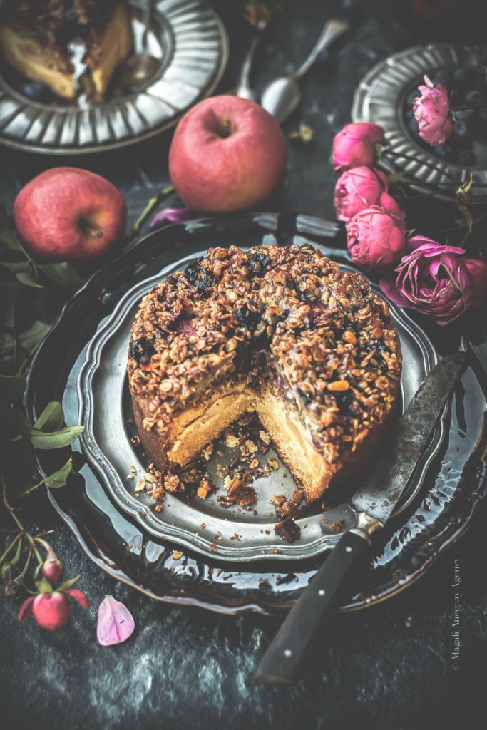 Gâteau granola fruits rouges et pomme - Quatre Saisons Au Jardin