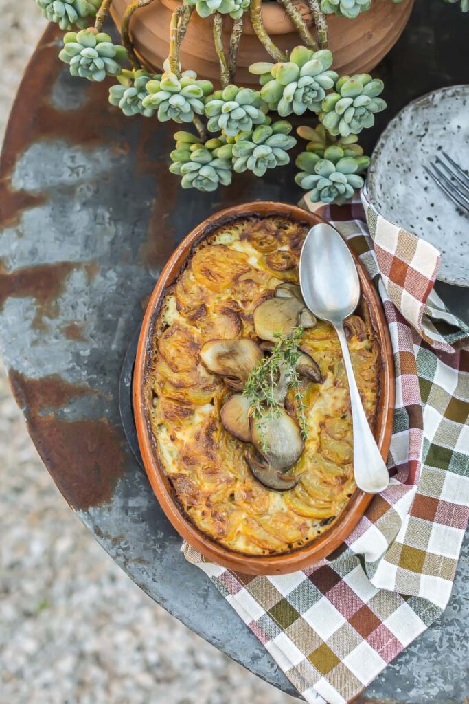 Gratin dauphinois aux cèpes Eric Fréchon - Quatre Saisons Au Jardin