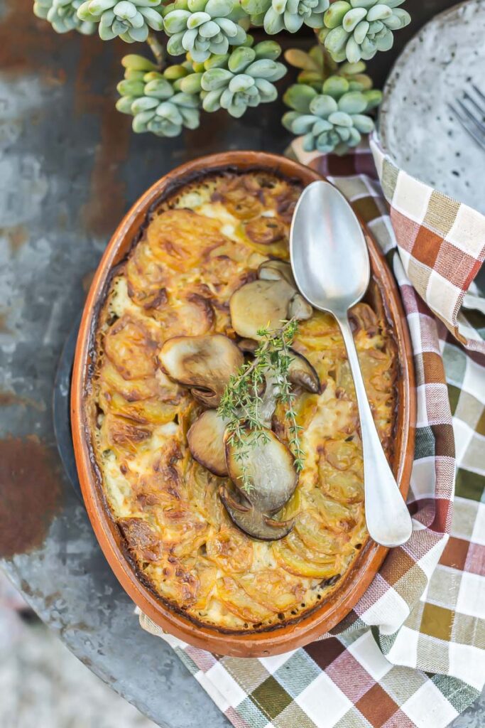 Gratin dauphinois aux cèpes Eric Fréchon - Quatre Saisons Au Jardin